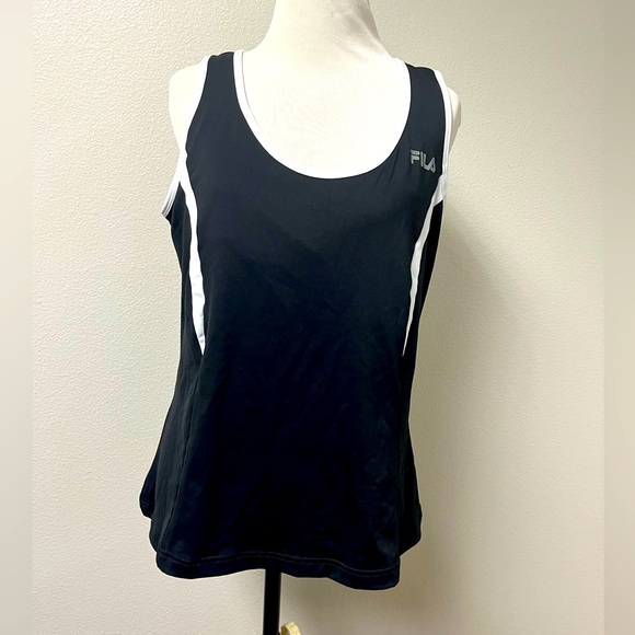 Fila | Tops | Womens Fila Tank Top Work Out Top Black White Trim | Poshmark